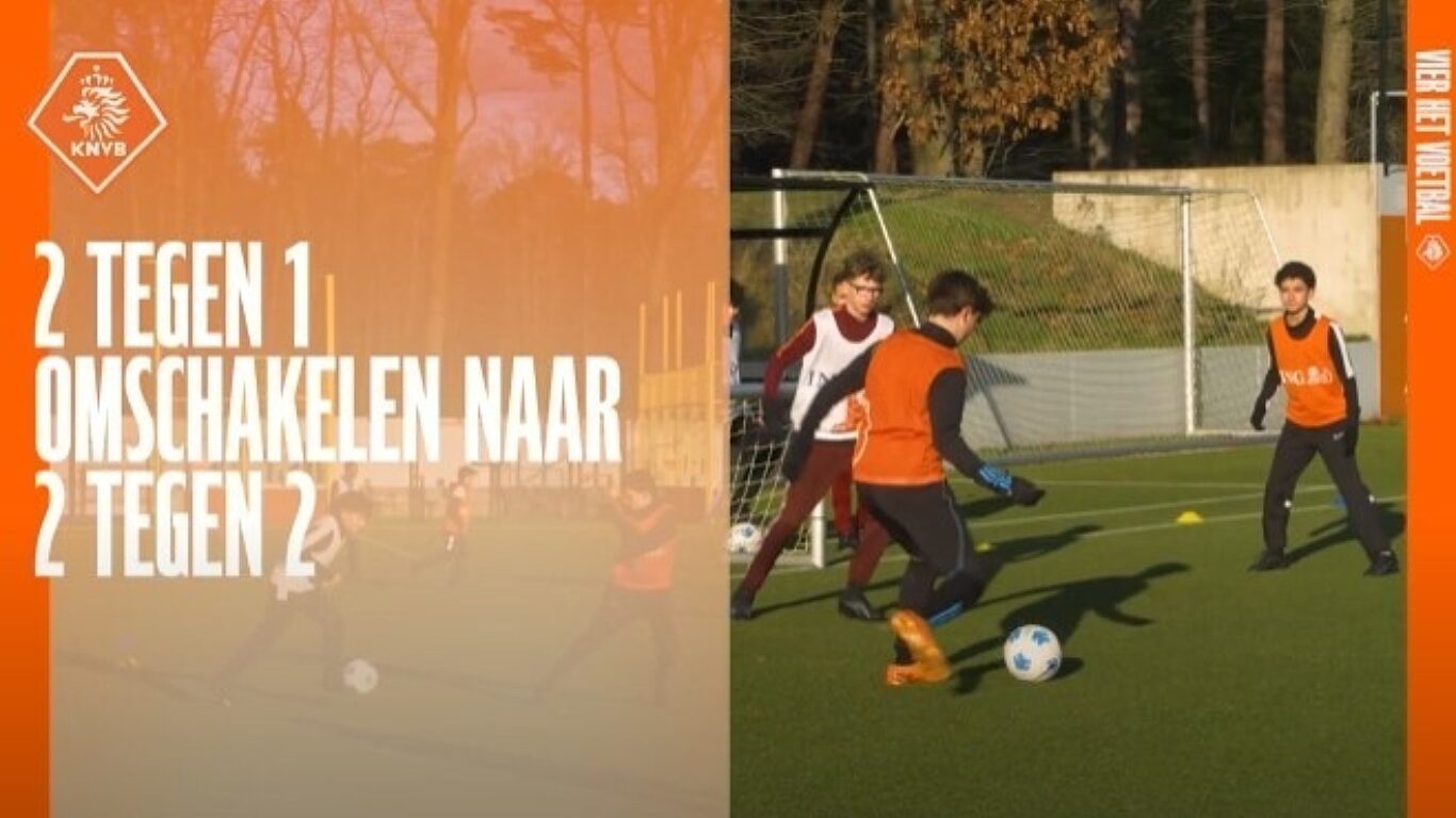 KNVB Rinus | 2 tegen 1 omschakelen naar 2 tegen 2